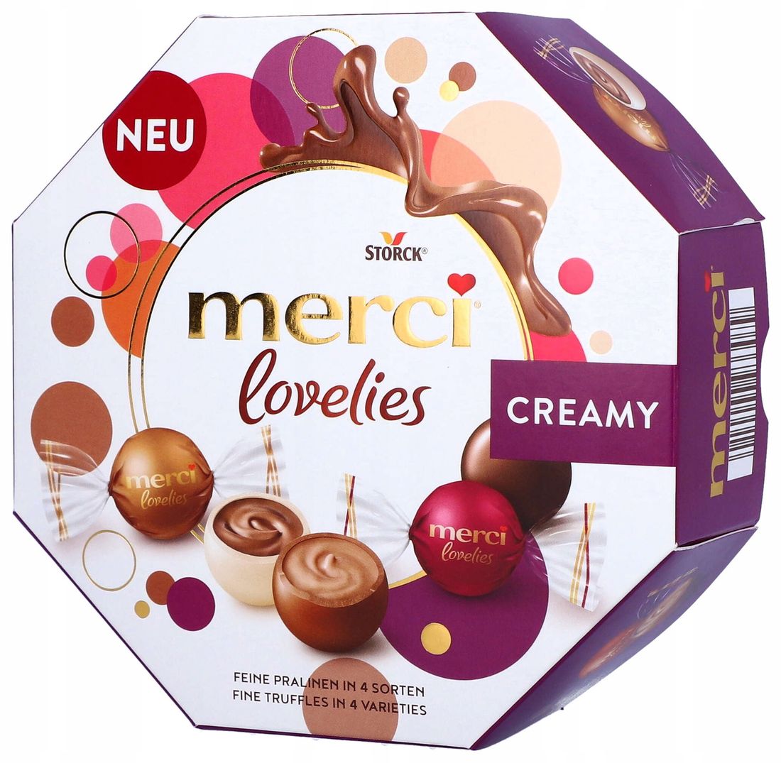 ZESTAW Praliny Czekoladki MERCI Lovelies Classic + White + Creamy ...