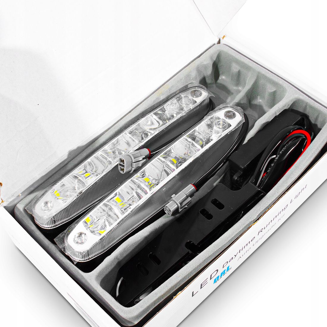 ŚWIATŁA DO JAZDY DZIENNEJ SKOŚNE LAMPY DZIENNE LED DRL HOMOLOGACJA E4 ...