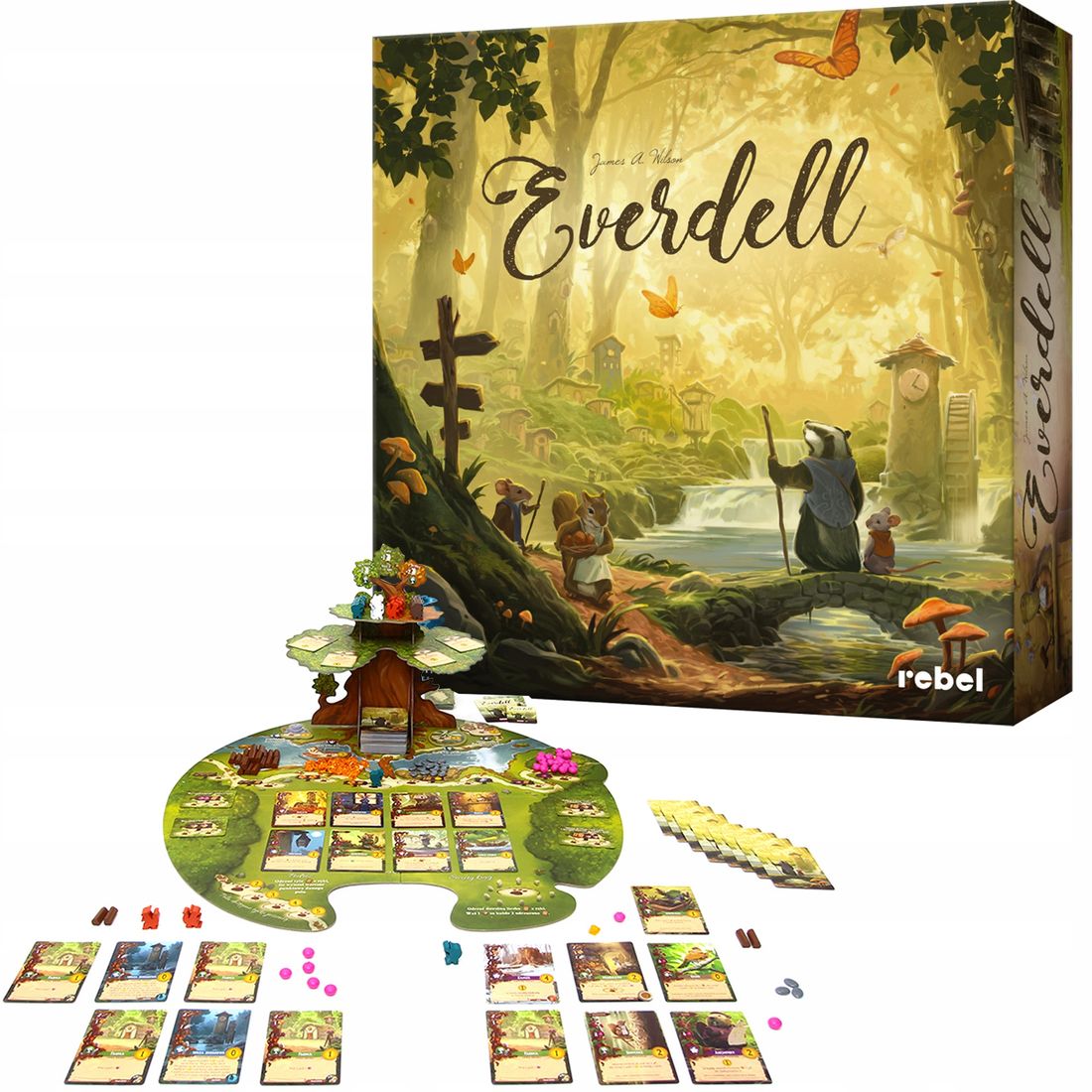 ORYGINALNA GRA PLANSZOWA EVERDELL TOWARZYSKA RODZINNA FAMILIJNA DO 4 ...