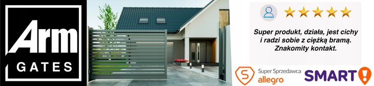 NAPĘD DO BRAMY PRZESUWNEJ AUTOMAT ARM600 6m/600kg 4 PILOTY ZESTAW ...