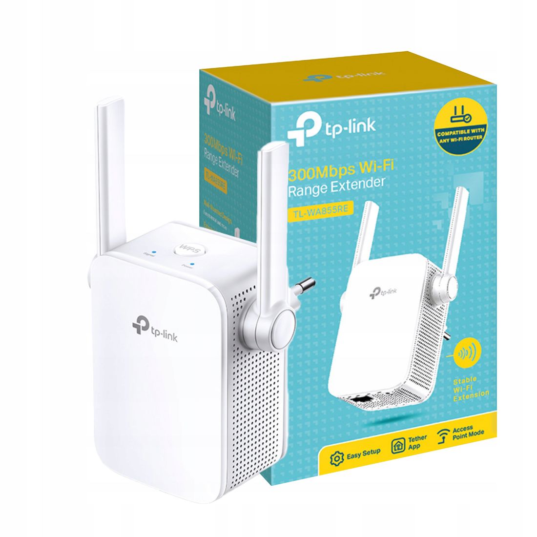 TP-Link TL-WA855RE WZMACNIACZ Wi-Fi REPEATER DBGK - ERLI.pl