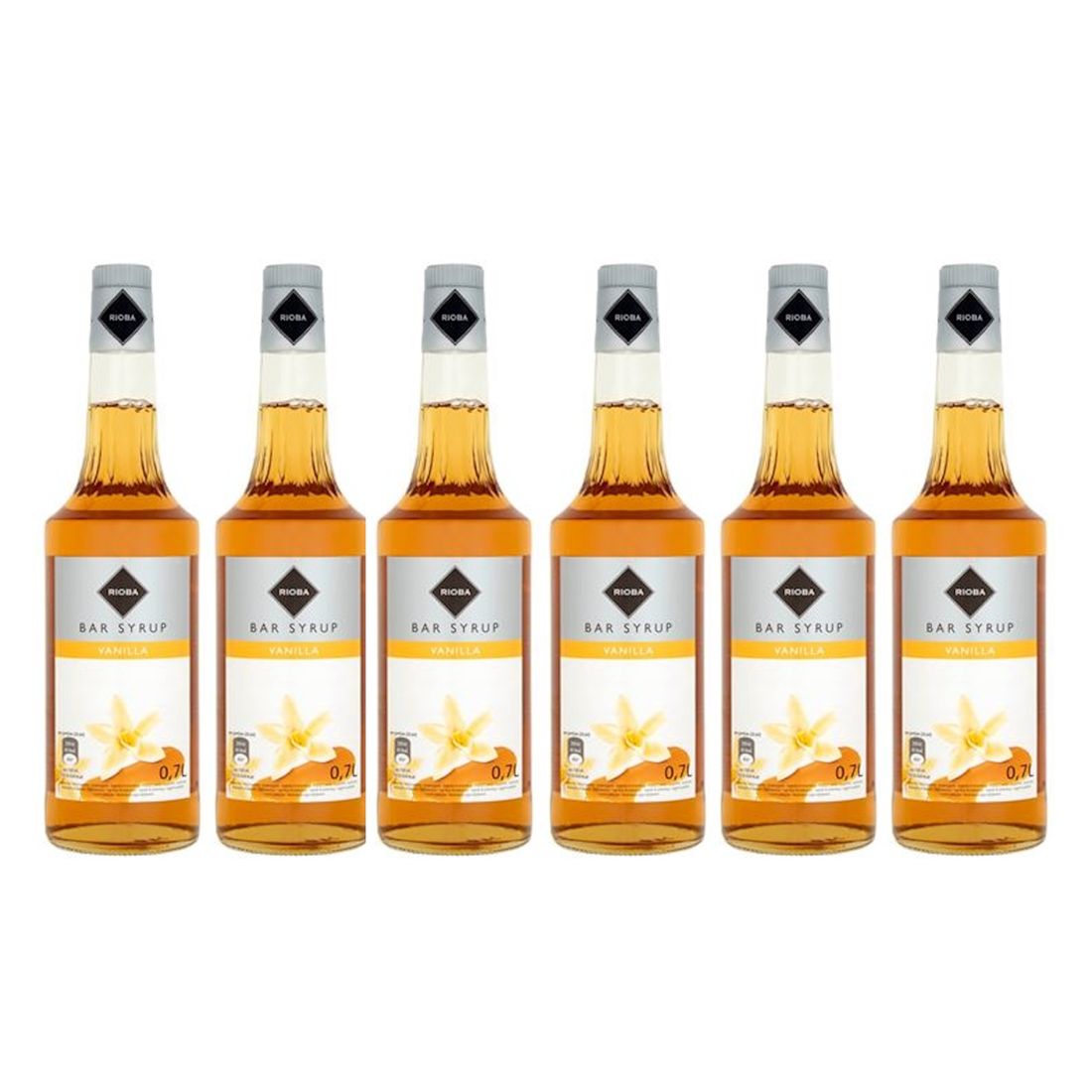 Zestaw 6x syrop barmański RIOBA do drinków WANILIA 0,7 l – 162816490 ...