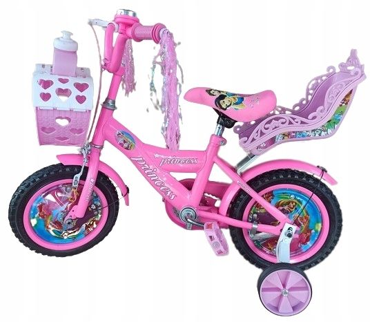ROWER DZIECIĘ rowerek PRINCESS 12 cali KSIĘŻNICZKI - ERLI.pl