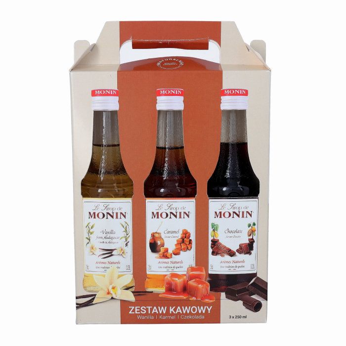 Syrop do kawy Monin zestaw mix smaków 3x250ml - ERLI.pl Syrop do kawy Monin zestaw mix smaków 3x250ml - ERLI.pl