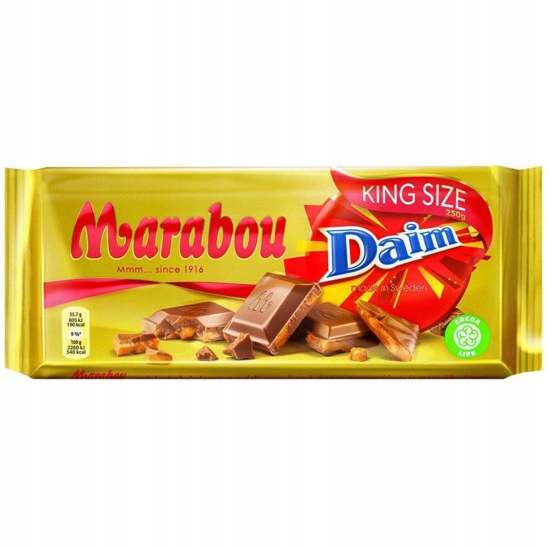 MARABOU CZEKOLADA mleczna SZWEDZKA DAIM 250g - ERLI.pl MARABOU CZEKOLADA mleczna SZWEDZKA DAIM 250g - ERLI.pl
