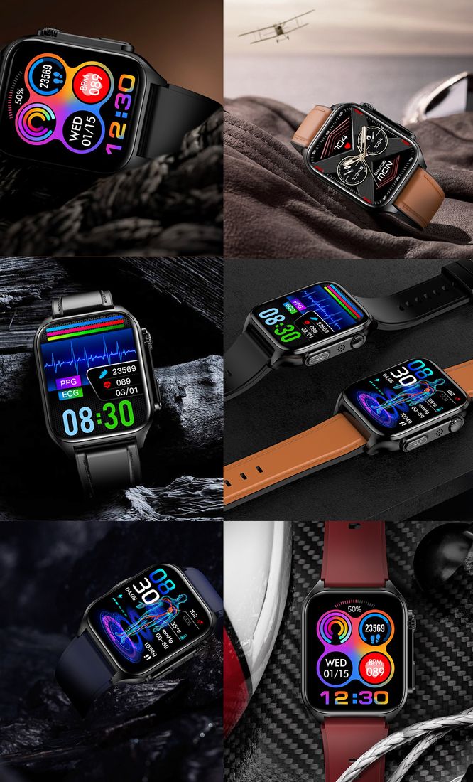 Baklay-KardioWatch Dokładne EKG Glukoza Rozmowy PL Sport Kroki 2024 ...