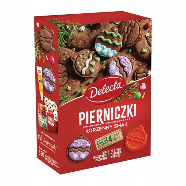 Pierniczki korzenne + foremka DELECTA Duża porcja na 70 szt 350 g - ERLI.pl