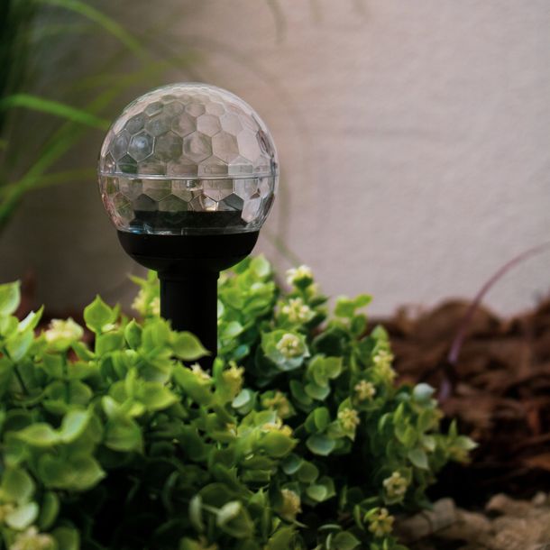 4x Lampa Ogrodowa LED SOLARNA KULA RGB KULKA WBIJANA SZPIKULEC IP44 ...
