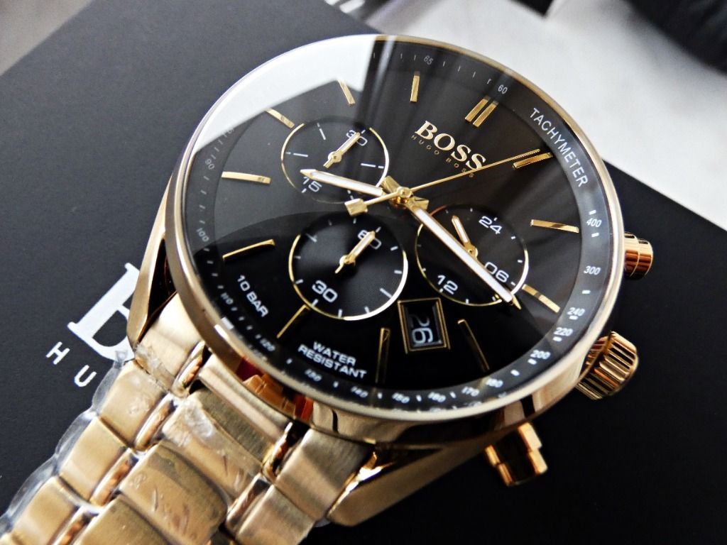 Zegarek męski Złoty Hugo Boss 1513848 CHAMPION - ERLI.pl
