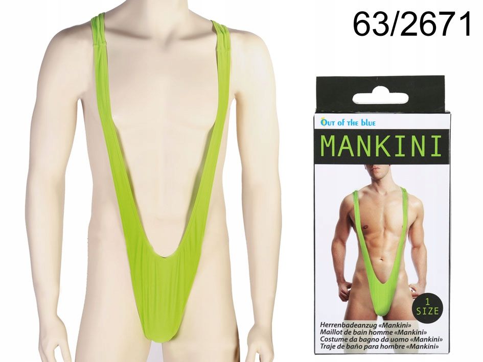 MAJTKI stringi BORATA strój BORAT Mankini kąpielow – 163300708 - ERLI.pl