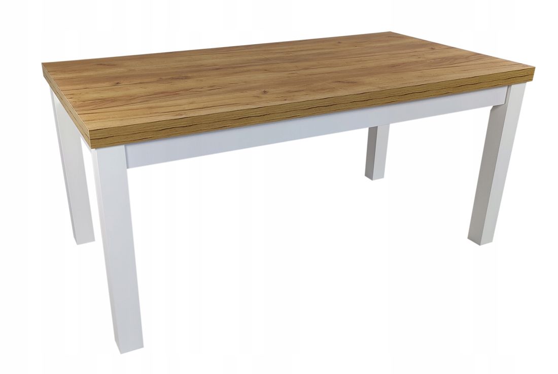 Stół biały rozkładany 80x120/160 Dąb Craft Salon – 163306515 - ERLI.pl