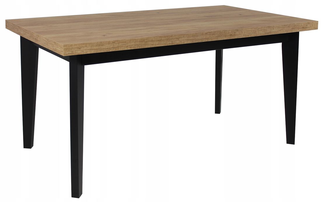Stół Loft czarny rozkładany Dąb Craft 80x120/160 - ERLI.pl