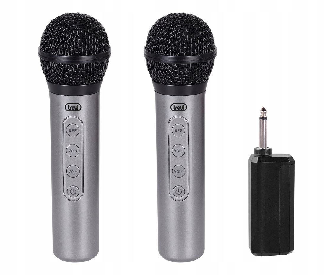 ZESTAW 2 MIKROFONY BEZPRZEWODOWE TREVI EM415 MIKROFON DYNAMICZNY ...