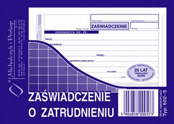 DRUK ZAŚWIADCZENIE O ZATRUDNIENIU - ERLI.pl DRUK ZAŚWIADCZENIE O ZATRUDNIENIU - ERLI.pl