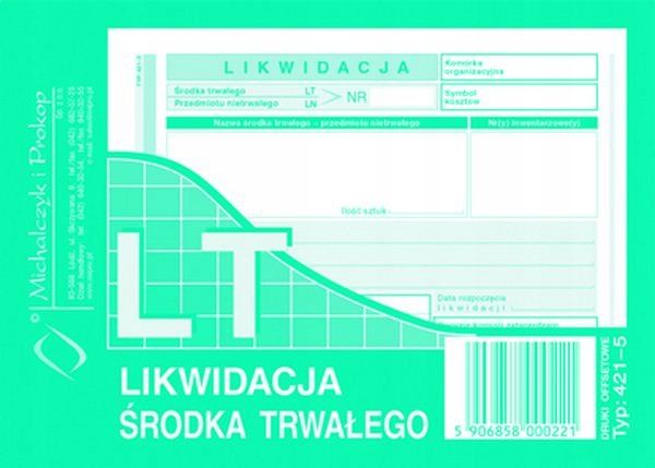DRUK LIKWIDACJA ŚRODKA TRWAŁEGO LT - ERLI.pl DRUK LIKWIDACJA ŚRODKA TRWAŁEGO LT - ERLI.pl