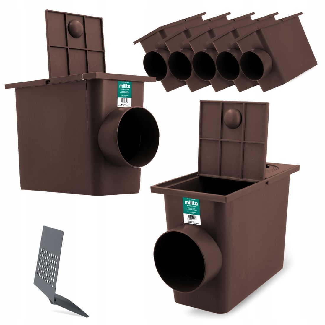 5x Osadnik Rynny Czyszczak Rynnowy Studzienka Rewizja 110mm Boczny ...