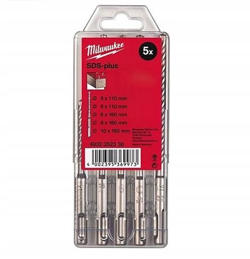 MILWAUKEE WIERTŁA SDS-PLUS KOMPLET 5szt. - ERLI.pl MILWAUKEE WIERTŁA SDS-PLUS KOMPLET 5szt. - ERLI.pl