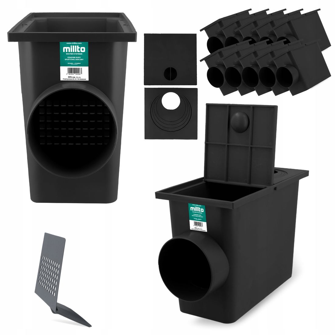 10x Osadnik Rynny Czyszczak Rynnowy Studzienka Rewizja 110mm Boczny ...