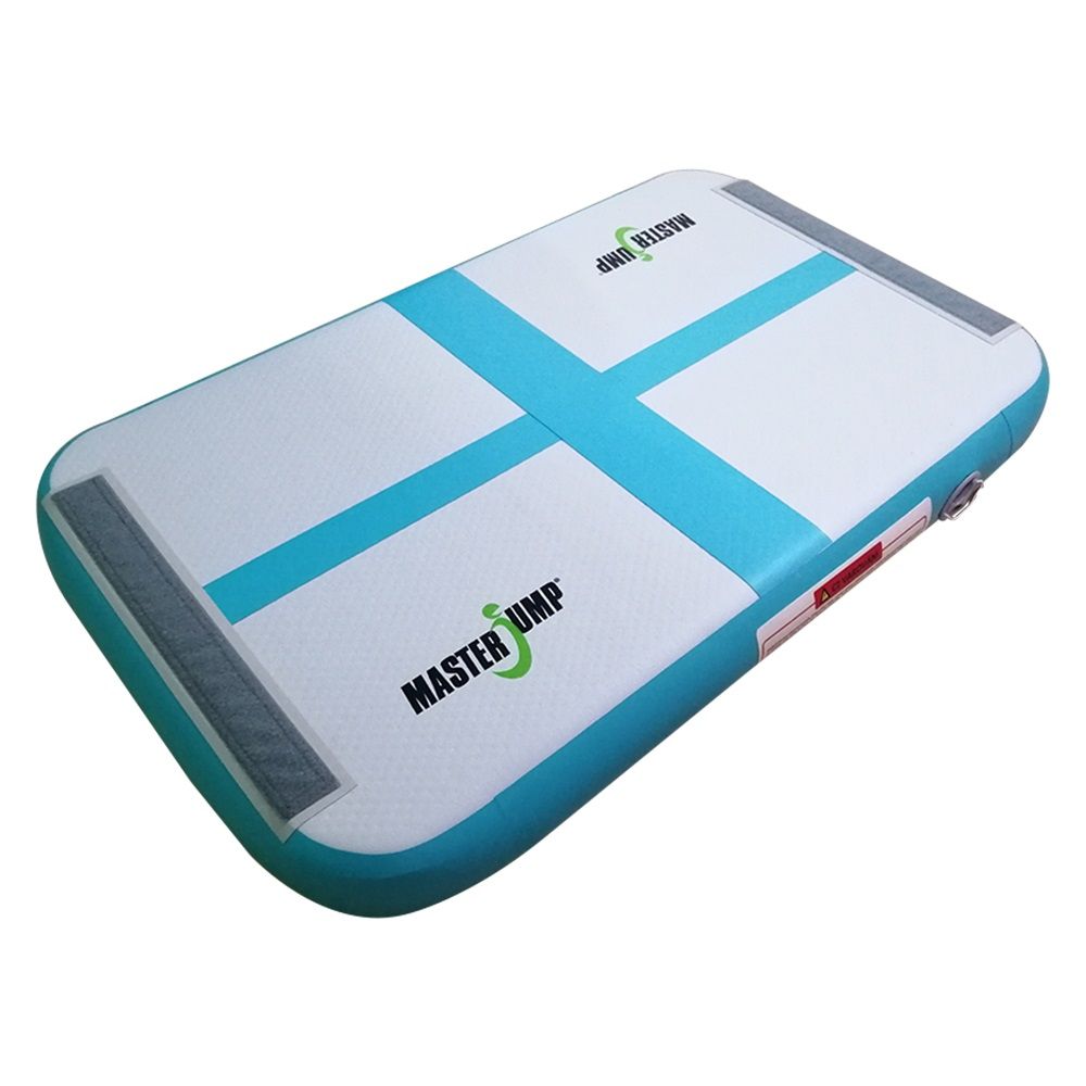 MATA GIMNASTYCZNA AIRBOARD MASTERJUMP 60 X 100 X 10 CM - TURKUSOWA – 164121329 - ERLI.pl