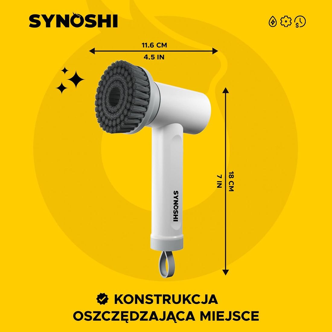 Elektryczna szorowarka SYNOSHI Regulowana prędkość czyszczenia CICHA ...