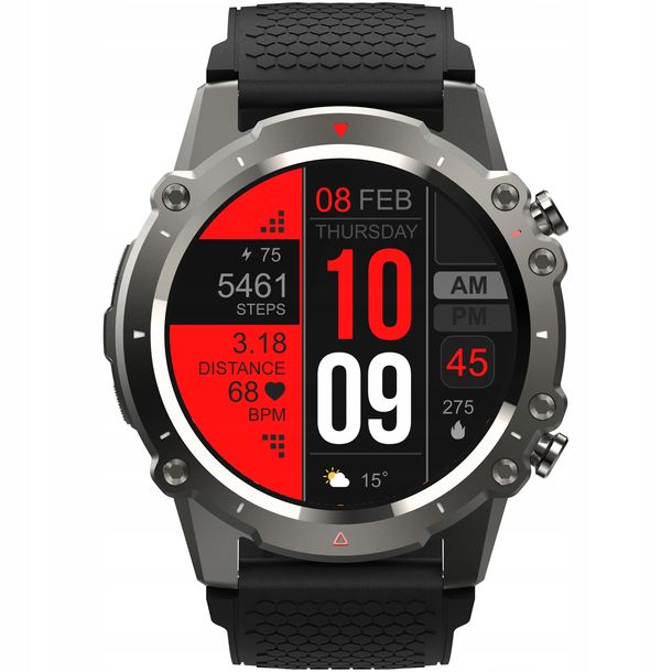 SMARTWATCH SPORTOWY ZEGAREK Z POLSKIM MENU ODBIERANIE POŁĄCZEŃ ...