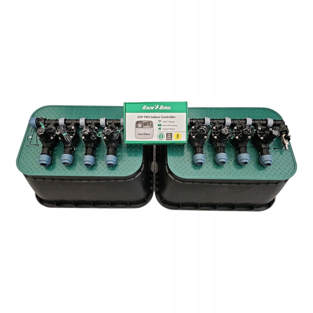 Zestaw nawadniania Rain Bird HV 8 sekcji z kompresorem TM2 na rurę PE ...