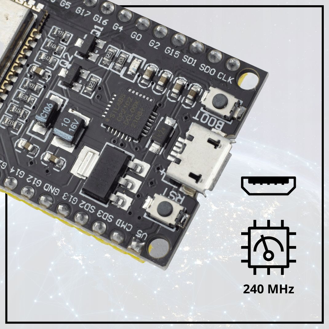 Esp32 Devkit Esp Wroom 32 V1 Dla Arduino Erlipl 1676
