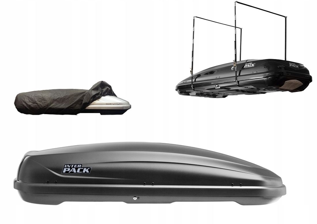 Bagażnik dachowy Box Inter Pack TRAXER 8.6 czarny - ERLI.pl