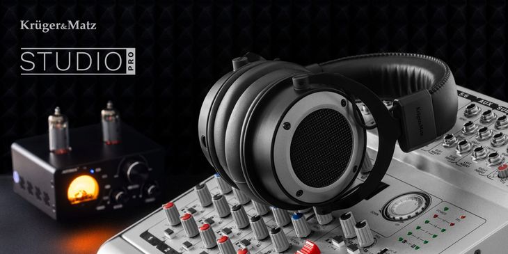 Słuchawki STUDYJNE nauszne Kruger Matz STUDIO PRO doskonałe brzmienie ...