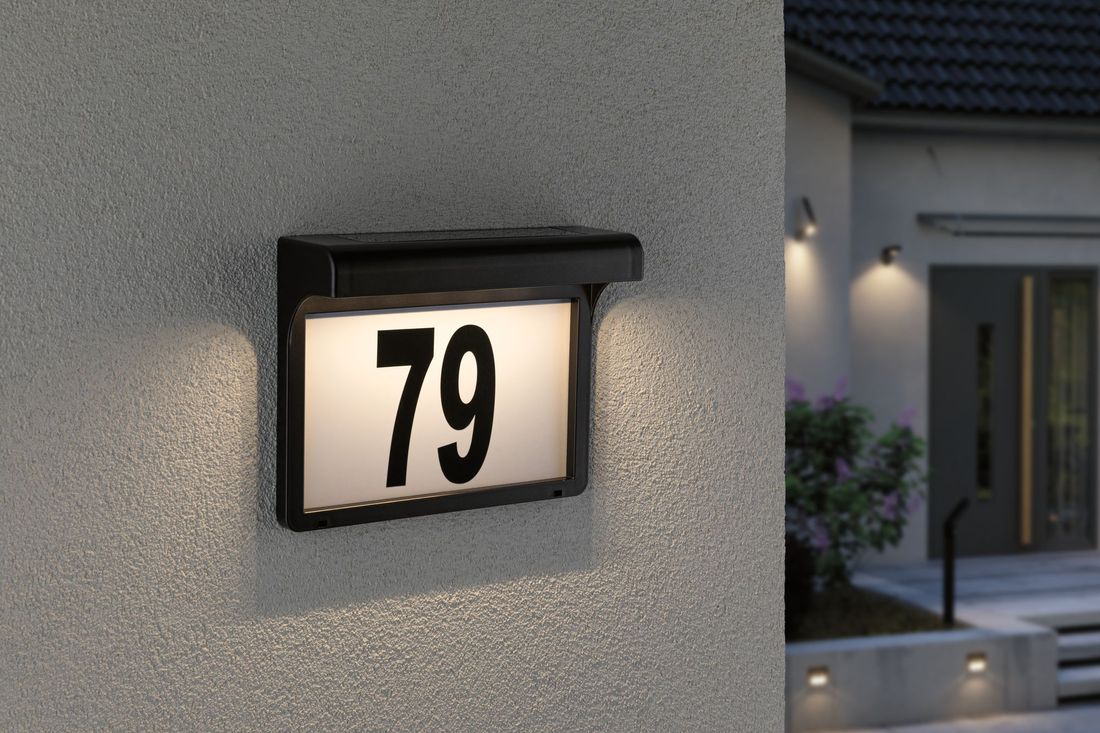 Podświetlany solarny numer domu led niemiecki - ERLI.pl
