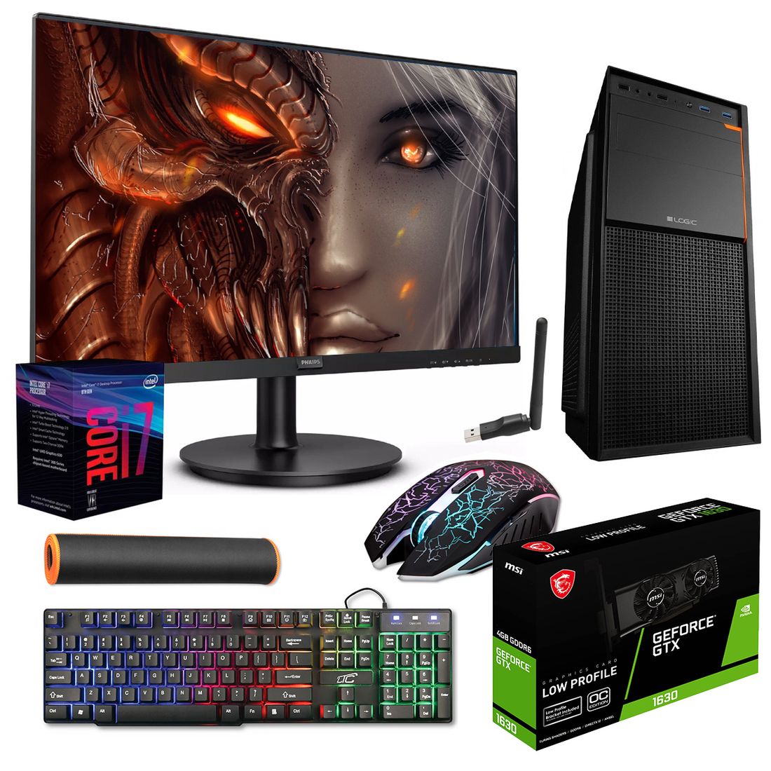 GTX GAMINGOWY ZESTAW CORE i7 16GB 240SSD WINDOWS 10 KOMPUTER DO GIER PC ...