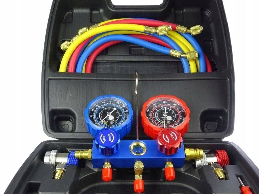 Manometry Do Napełniania Klimatyzacji R134A Zestaw - ERLI.pl