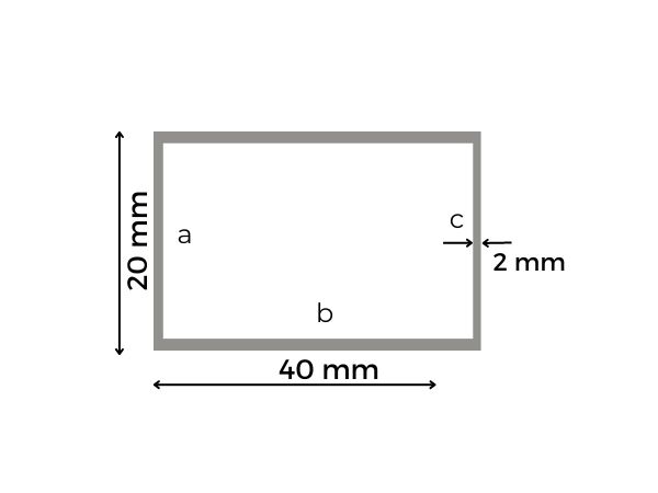 Aluminiowa Rura Prostokątna 40x20x2mm L=300mm - ERLI.pl