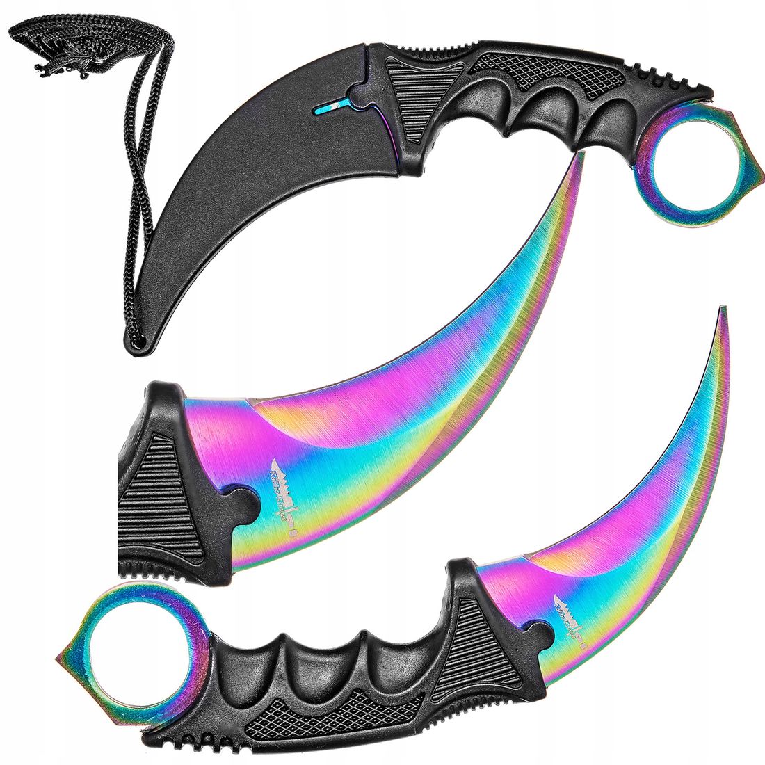 NÓŻ TRENINGOWY KARAMBIT STRIKE CS GO TĘCZA – 165548055 - ERLI.pl