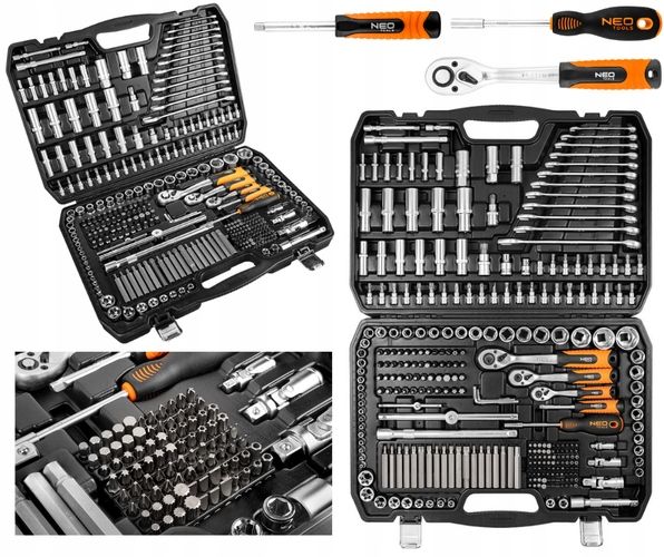 ZESTAW KLUCZE 300 ELEMENTÓW 1/2 3/8 1/4 10-218 NEO - ERLI.pl