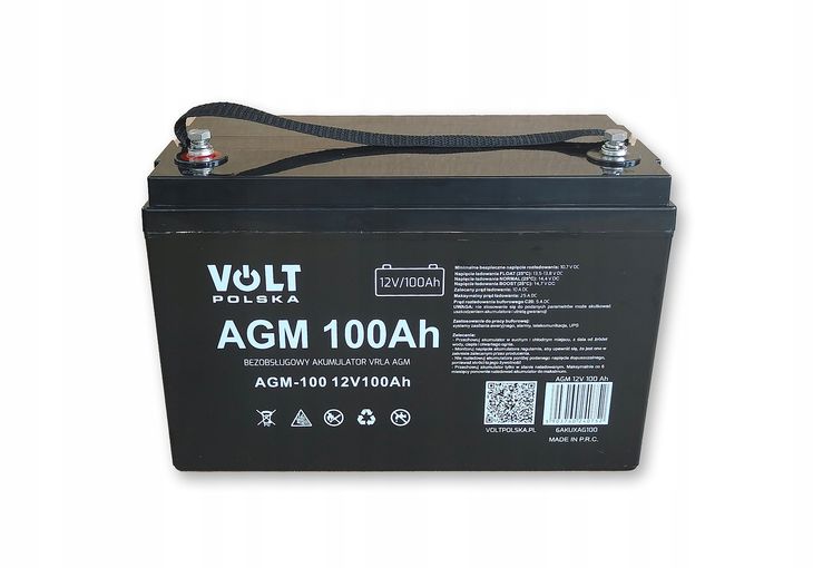 VOLT akumulator AGM 12V 100Ah BEZOBSŁUGOWY do zasilaczy awaryjnych UPS – 159733936 - ERLI.pl