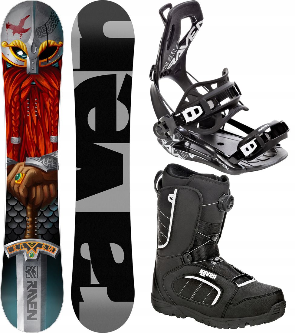 Zestaw Snowboard RAVEN Dwarf 160cm Wide + wiązania FT360 + buty Target ...