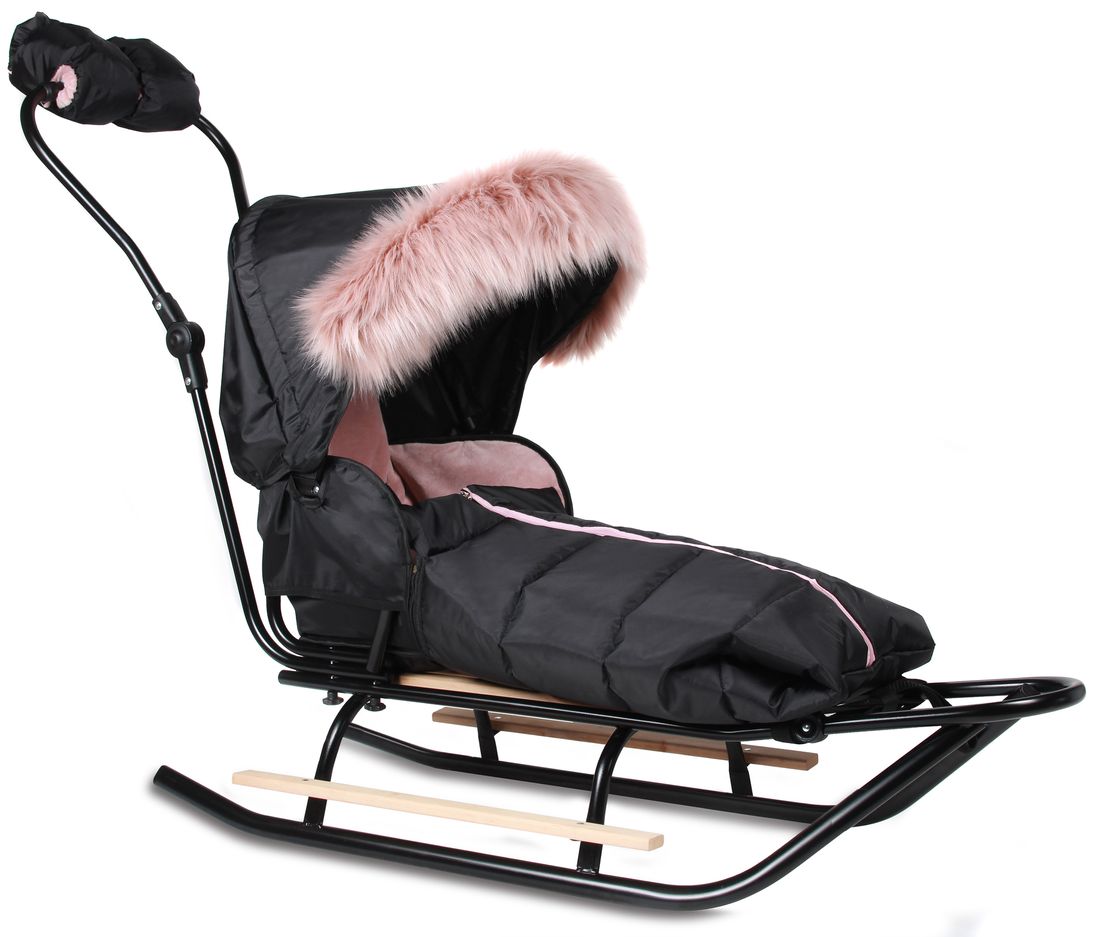Polskie mocne SANKI 2-funkcyjny ŚPIWÓR BUDKA z futrem Mufka gratis - ERLI.pl