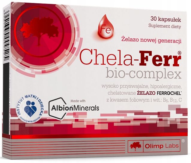 Olimp Chela-Ferr bio-complex 30 kapsułek ŻELAZO ANEMIA - ERLI.pl