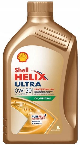 Olej silnikowy syntetyczny SHELL HELIX ULTRA AV-L 0W30 1L C3, VW504.00/ ...