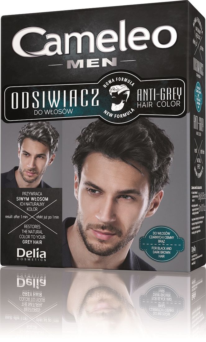 Cameleo Men Anti-Grey Hair Color odsiwiacz do włosów 01 Black ...