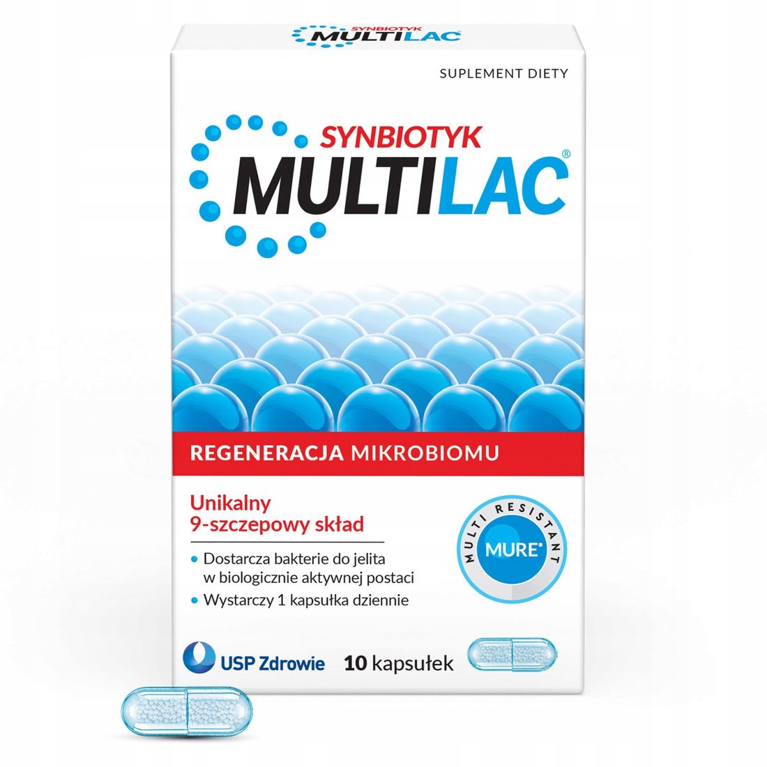 MULTILAC Synbiotyk probiotyk i prebiotyk 10 kaps – 166365433 - ERLI.pl