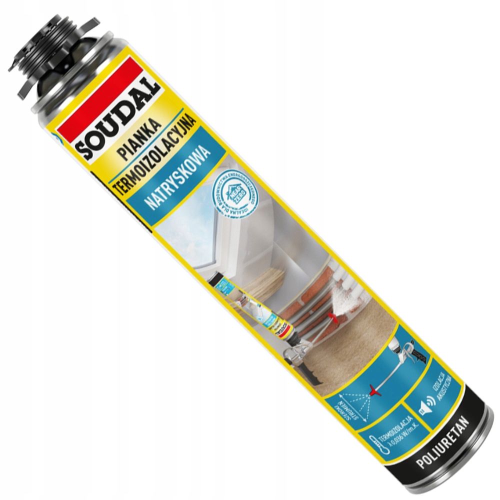 PIANKA TERMOIZOLACYJNA NATRYSKOWA SOUDAL 700ml - ERLI.pl