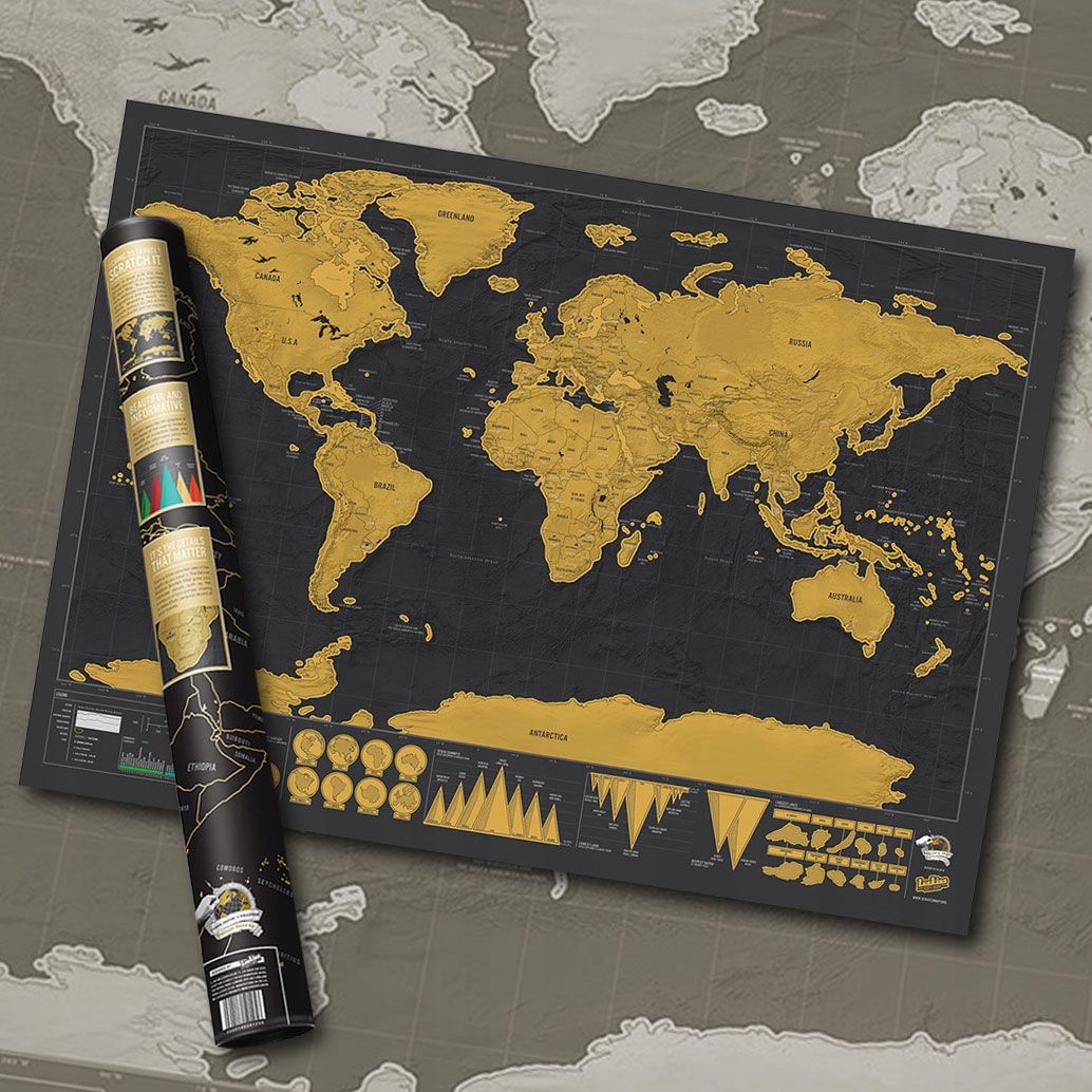 Mapa Świata Zdrapka Deluxe polityczna do zdrapywania mapy – 166610013 ...