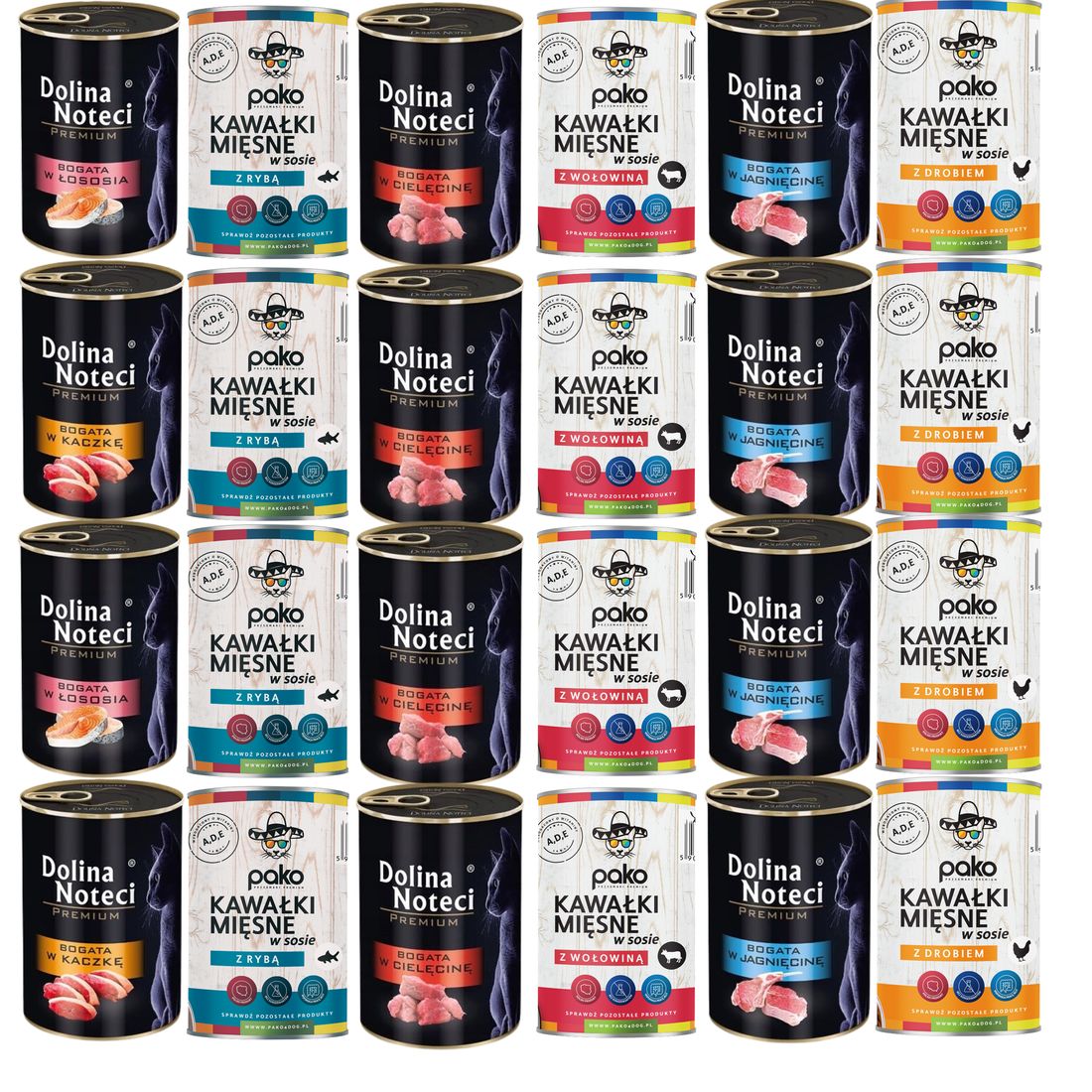 Mix Dolina Noteci Premium karma pako mix smaków Kot mokra 24x400 g – 134826249 - ERLI.pl