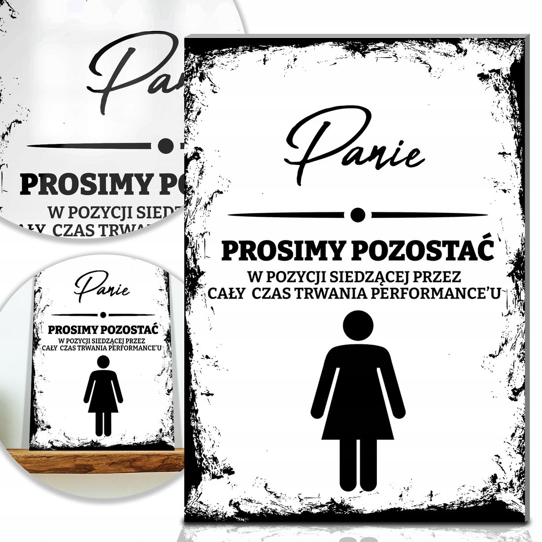 Śmieszna TABLICZKA WC do TOALETY Zabawne WZORY MIX – 189508910 - ERLI.pl