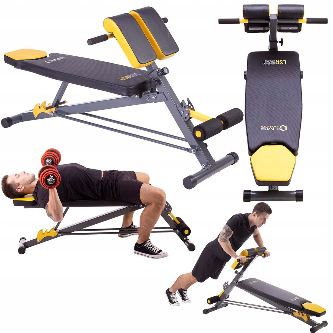 Wielofunkcyjna Solidna 3w1 Ławka Ławeczka Treningowa Prosta Rzymska ...