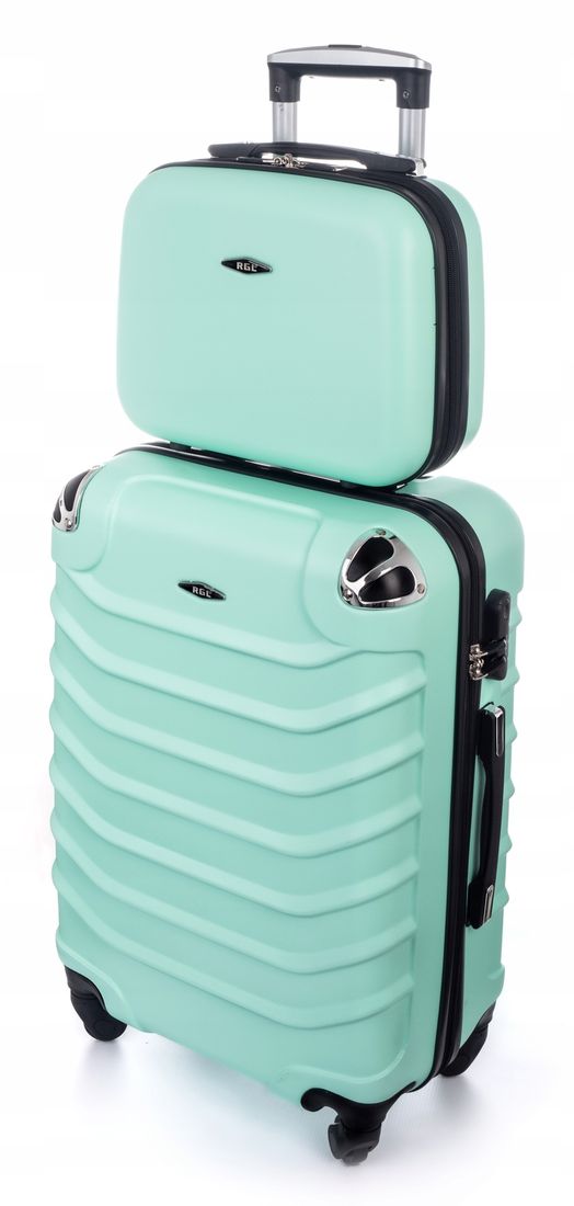 ZESTAW 2w1 DUŻA XXL WALIZKA PODRÓŻNA + KUFEREK - ERLI.pl