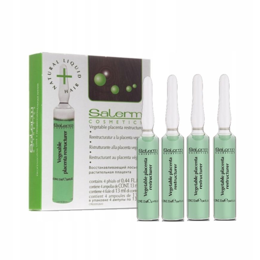 SALERM Ampułki do włosów VEGETABLE PLACENTA RESTRUCTURER 4x13ml ...