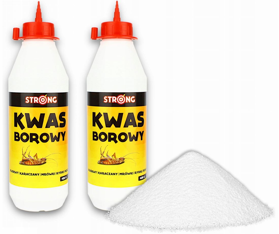 KWAS BOROWY NA PRUSAKI KARALUCHY BORIC ACID 2x400G - ERLI.pl